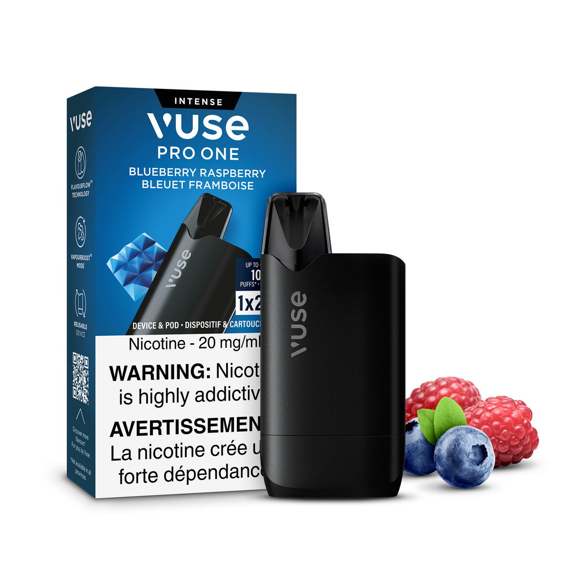 Vuse Pro One Kit - Blueberry Raspberry 20mg — Fat Panda Manitoba
