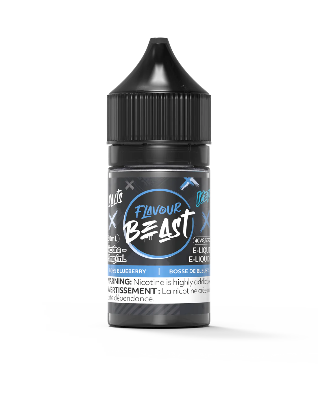 Flavour Beast Salt - Boss Blueberry Iced 30ml — Fat Panda Manitoba