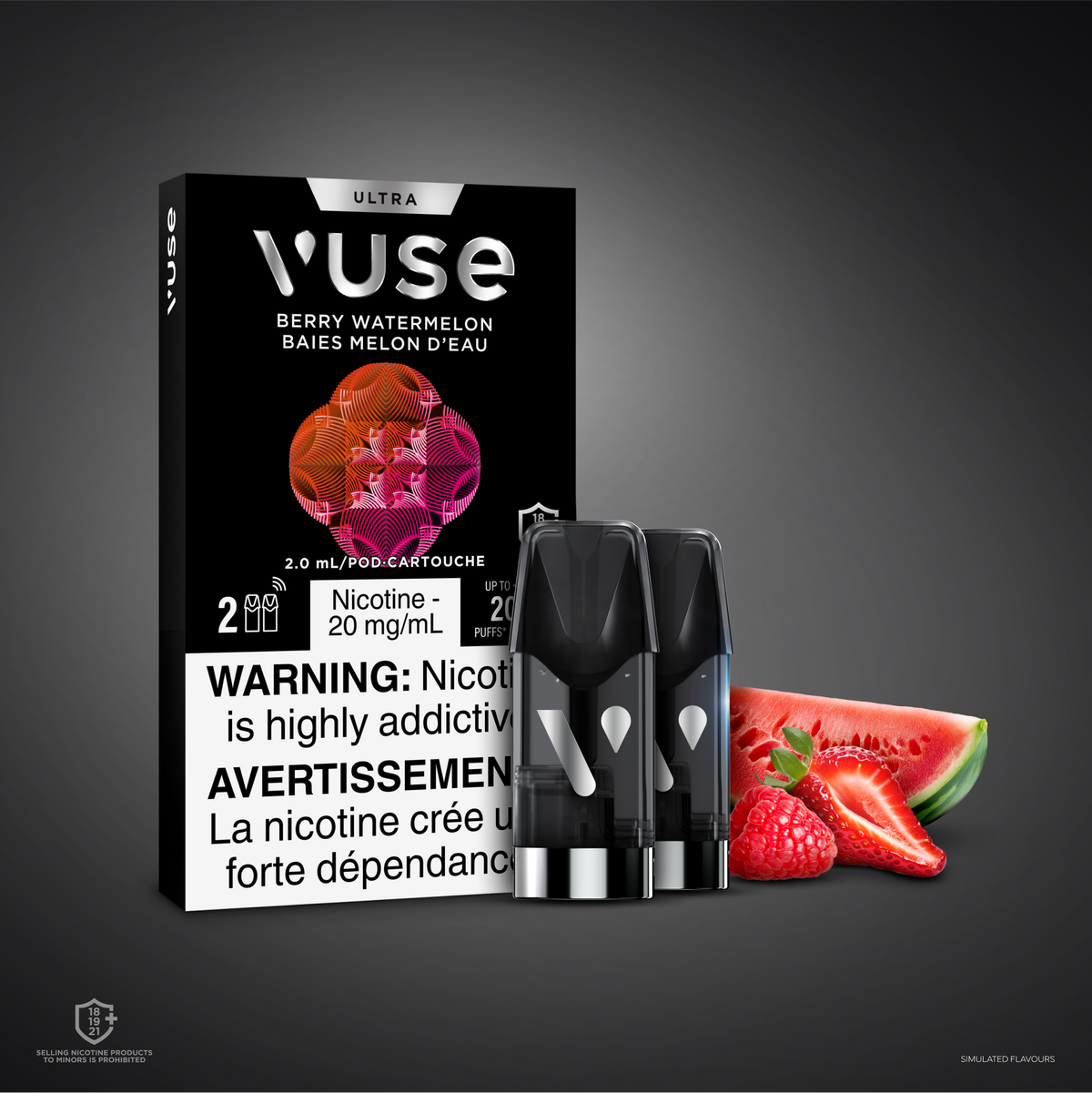 Berry Watermelon E-Liquid - Vuse Ultra Pods — Fat Panda Manitoba