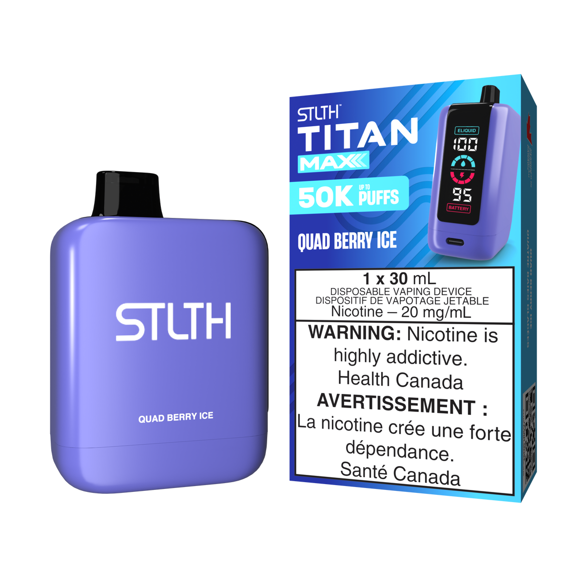 STLTH Titan Max Disposable - Quad Berry Ice 20mg — Fat Panda Manitoba